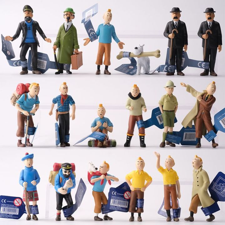 Les Aventures De Tintin Et Milou 6 Pcs/Set Figure 8.5-4.5cm The ...