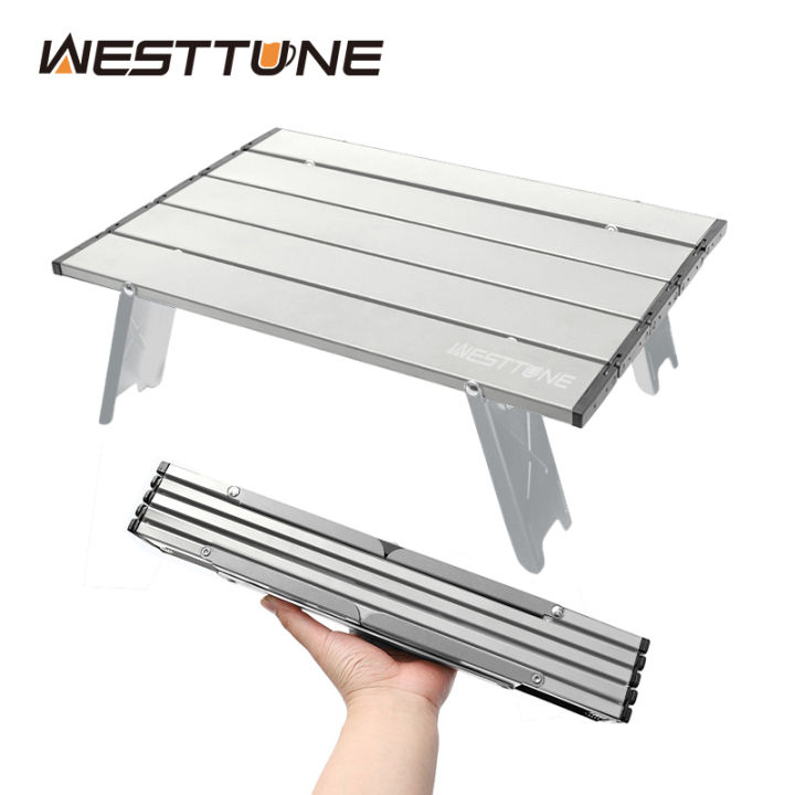 WESTTUNE Mini Camping Table Ultralight Portable Aluminum Alloy Outdoor ...
