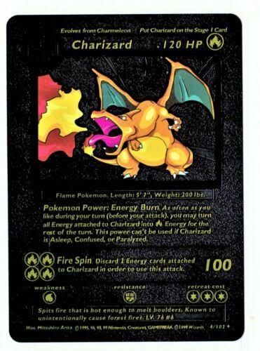 Pokémon Charizard 120 HP Black Foil Fan Art Card 4/102 | Daraz.pk