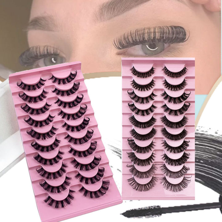 Hot Selling 10 Pairs Eyelashes Russian Volume Strip Lashes 5 Styles ...