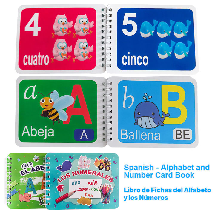 Spanish Numbers Letters Learning 2 Books Set Libro de Fichas del ...