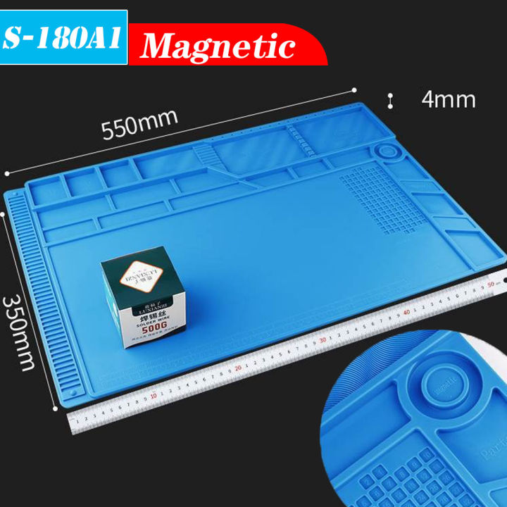 500℃ Heat-Resistant Soldering Station Silicon Mat Work Pad Desk ...