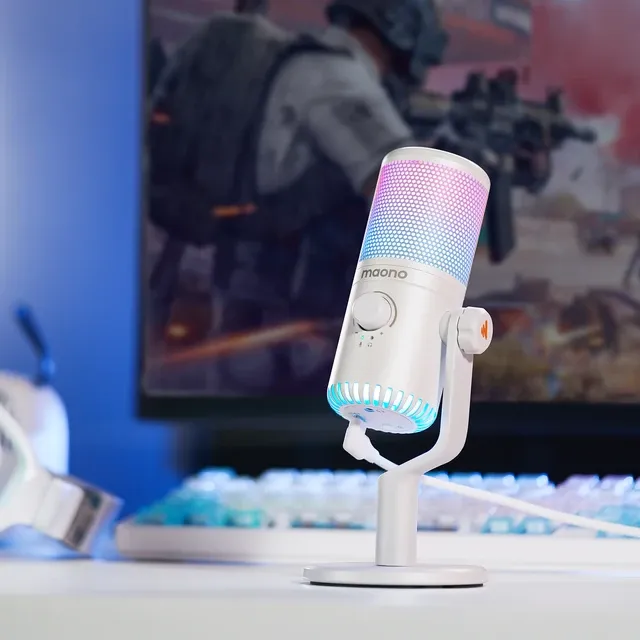 DM30 RGB USB Microphone RGB Gaming Microphone Computer Mic USB Gaming ...