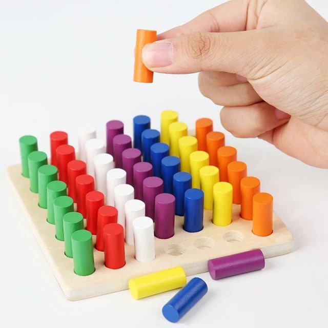 Educational Color Cognition Stacking & Sorting Wooden Toys Shape ...