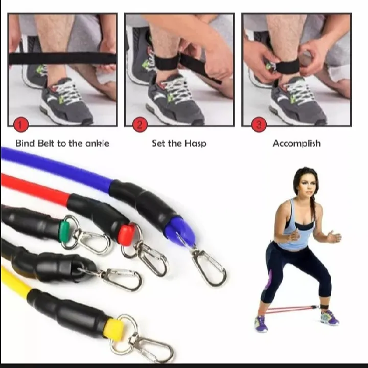 Mall 11 Pcs Resistance Bands Set with Door Anchor, Physical Therapy ...