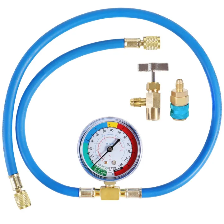 R134A Air Conditioner Gas Cooler with Pressure Gauge 150cm Refrigerant ...