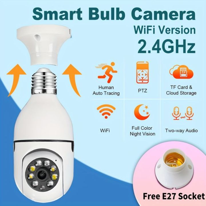 Quick Fix Home | WiFi Bulb Camera 1080P HD |360° PTZ Rotation | IP ...