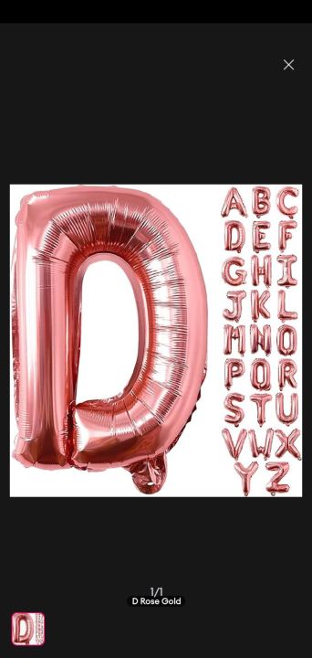 16 Inches Big Size Alphabet Foil Balloons A to Z Letter Balloons Golden ...