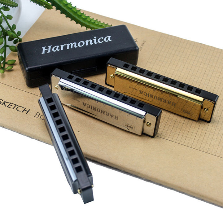 Harmonica Key of C 10 Hole Chromatic Harmonica C with Case for Beginner Gift with Case | Daraz.pk