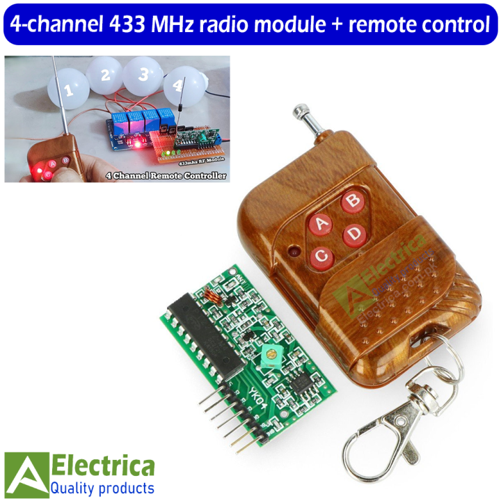4 Channel 315Mhz / 433Mhz Wireless Remote Control Transmitter and ...