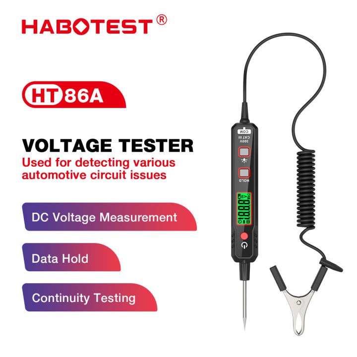 HABOTEST HT86A Electrical Line Tester Auto Car Voltage Detector Pen DC ...