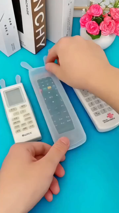 AC Remote Cover Silicon Silicone Remote Cover TV Remote Protector ...