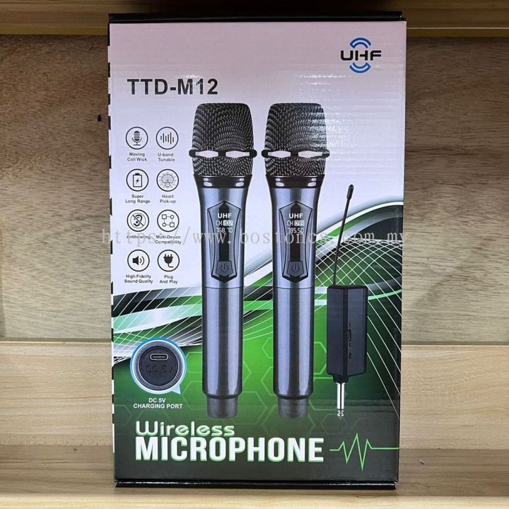 Wireless Rechargable Double Microphone (30 meters Range) | Daraz.lk