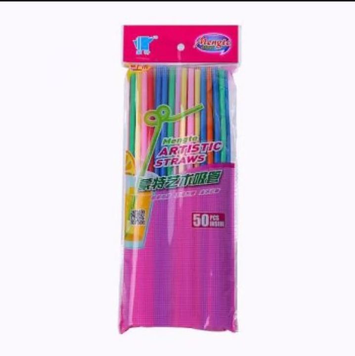 pack of 50 magic straws full and fine quality multicolors straws | Daraz.pk