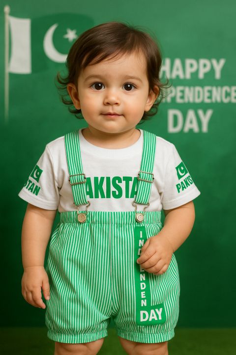 14 August dress for baby boy independence day romper | Daraz.pk