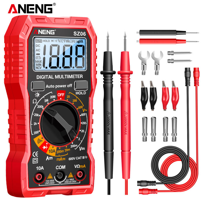 ANENG SZ06 Digital Multimeter Voltage Resistance Meter AC/DC Ammeter ...
