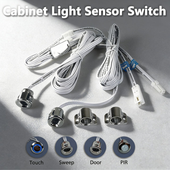 Touch/Hand Wave Sensor Switch 12V/24V 5A,PIR Auto ON/Off,Door Light ...