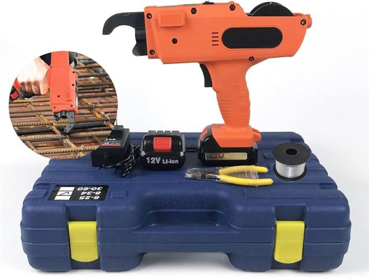 Automatic Rebar Tier Gun 8-35 mm 12V Electric Rebar Tying Machine ...