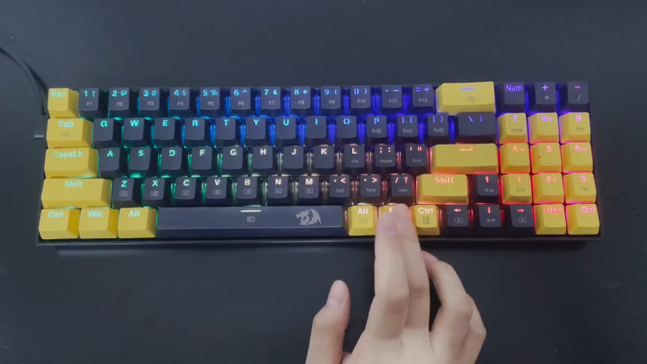 Redragon K688 RGB USB Mechanical Gaming Keyboard Blue Switch 78 Keys ...