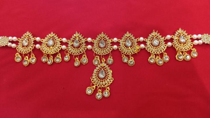 Gold plated stone bicha for girls - bridal bicha - komor bicha | Daraz ...