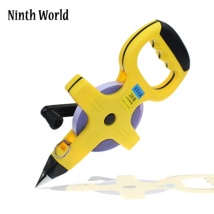 30M 100M Retractable Metric Tape Open Reel Long Steel Tape Measure ...