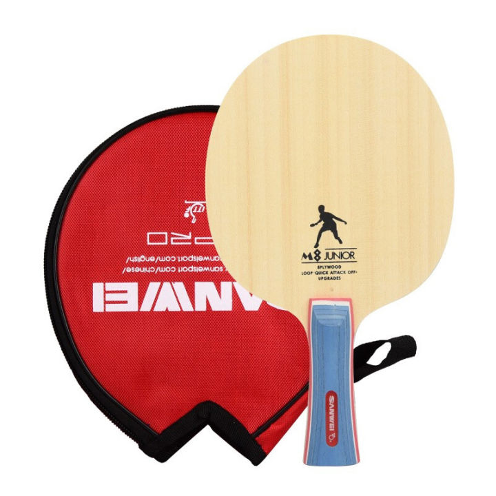 (Free Random Round Bag) SANWEI M8 Table Tennis Blade Racket 5 Ply Wood Allround Control Loop ...