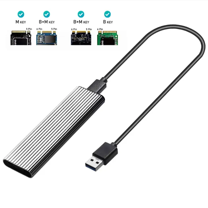 M2 SSD Case NVME Enclosure M.2 To USB 3.1 SSD Adapter For NVME PCIE M/B ...