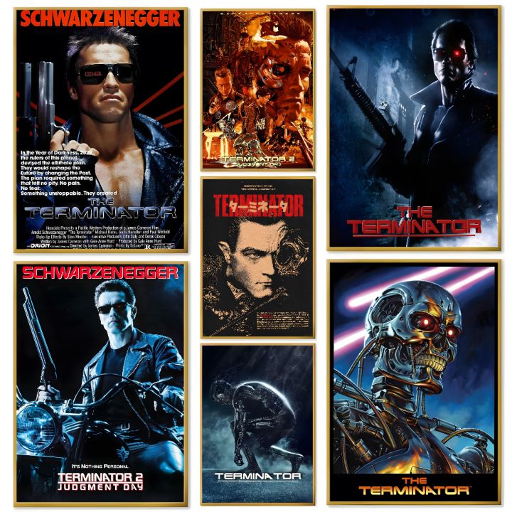 80s Movie TV The Terminator Poster Home decor HD sticky wall waterproof ...