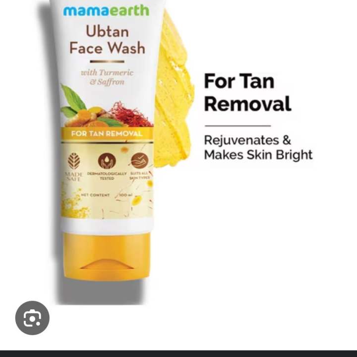 Mamaearth Ubtan Face Wash with Turmeric & Saffron for Tan Removal – 100ml | Daraz.lk