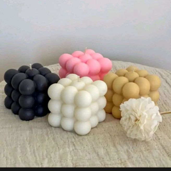 Aesthetic bubble candle - Colourful candle - Modern home decor candles ...