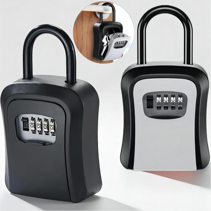 Upgraded Wall Mounted Secure Key Safe with Key Lock Box Key Storage ...