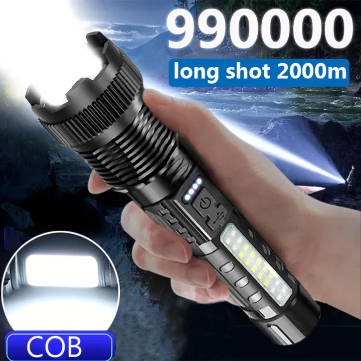 High Power Led Flashlight Portable Rechargeable Led Lamp Telescopic ...