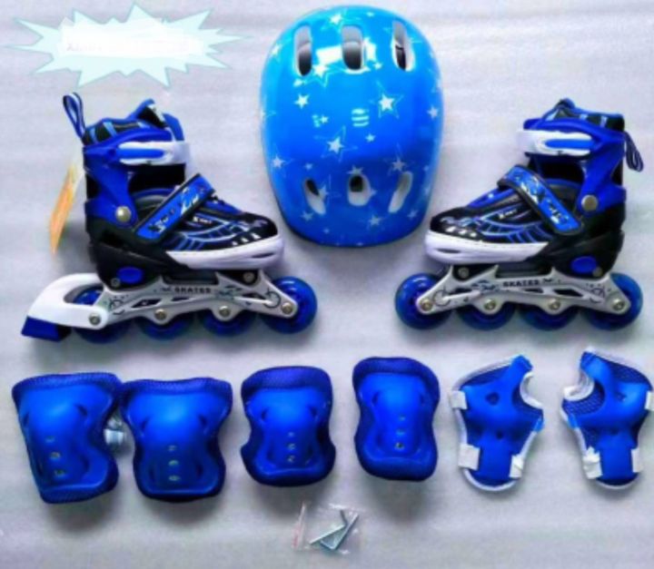 Skating Shoes Inline Metal Base and Led Wheels, Completely Set | Daraz.pk