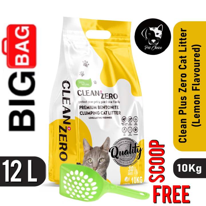 Clean + Zero High Quality Cat Litter Lemon Flavored 10Kg (12L) | Daraz.lk