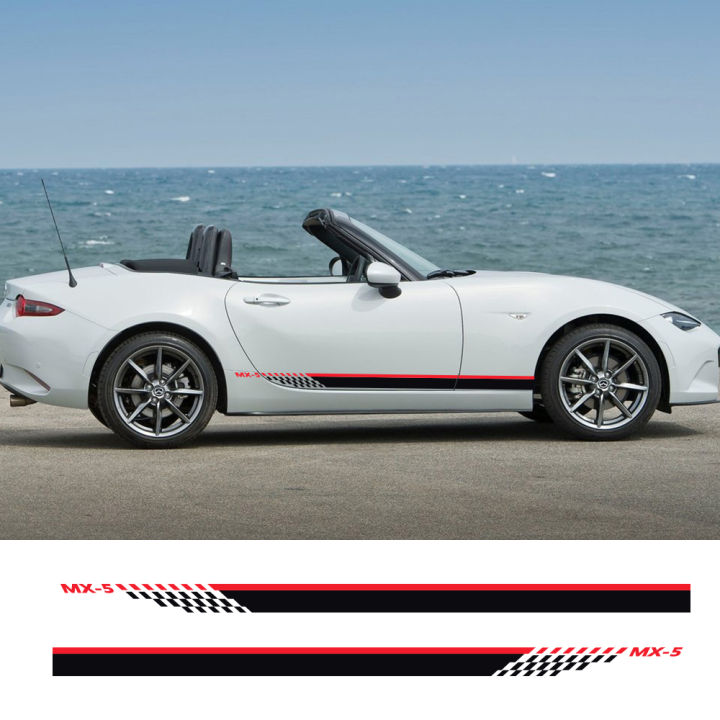 Car Side Stripes Stickers For Mazda MX5 Vinyl Film Auto Sports Styling ...