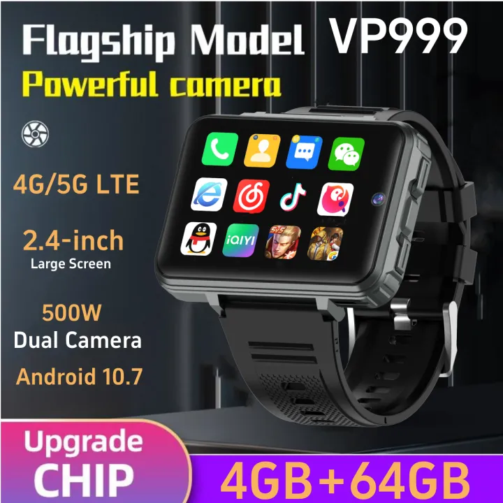 VP999 Ultra Large Screen Smart Watch 4G Dual Camera 64GB Face ...