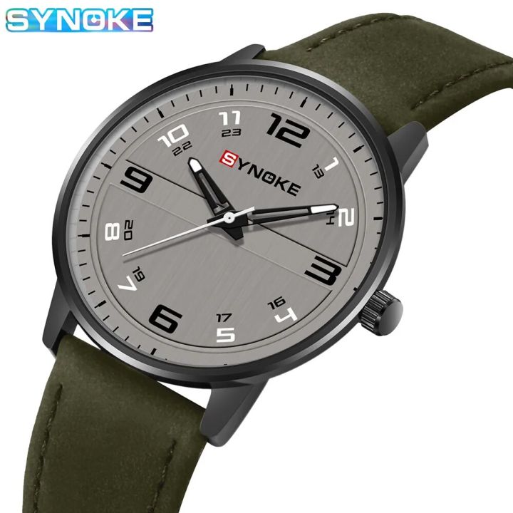 SYNOKE Men Quartz Watch Fashion Simple Business Belt Retro Watch For ...