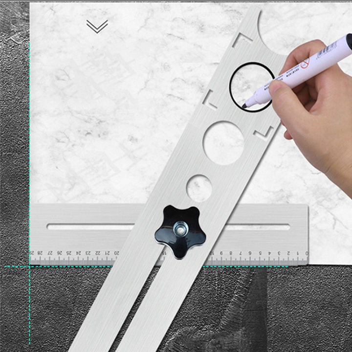 Adjustable Tile Locator To Wall Marking Position Ruler Ceramic Hole ...