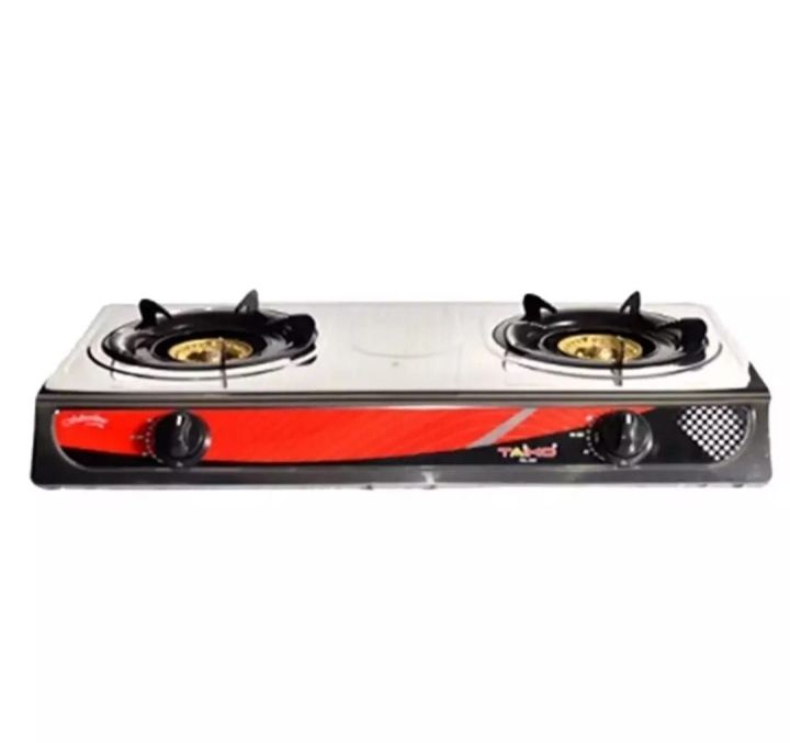 Double Gas Stove Taiko, Silver body, high quality | Daraz.lk
