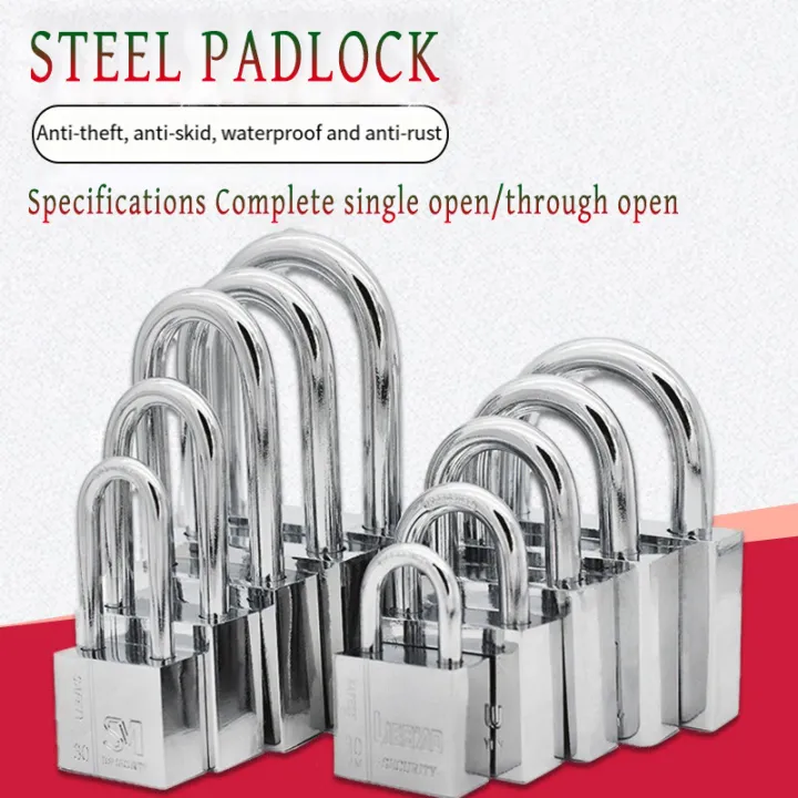 Padlock Reinforced Alloy Steel Pad Locks with Garden Shed Garage Lock ...