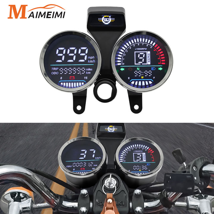 Speedometer Digital Dashboard LED Meter Motorcycle Speed Meter ...