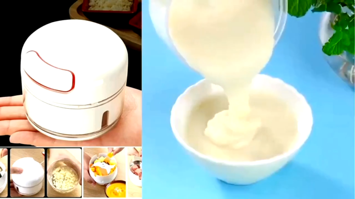 1 Piece Manual Chopper Mini Garlic Grinder & Hand Pull Cutter for ...