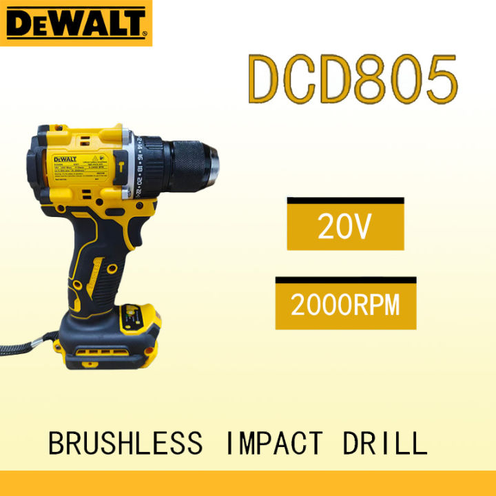 DEWALT 20V MAX Brushless Compact Impact Drill Rechargeable Lithium ...