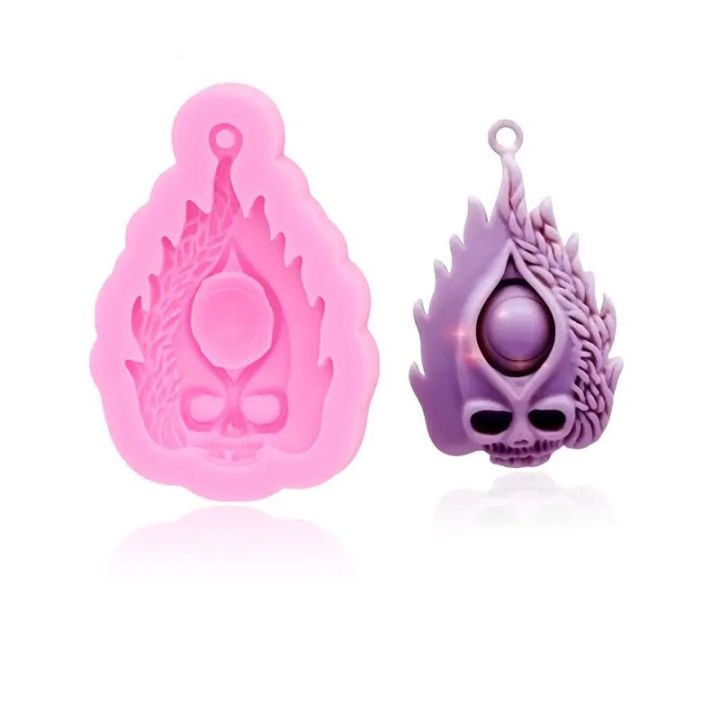 LM 825 - DIY Flame Skull Eye earrings Silicone Mold Open Your Eye cake ...