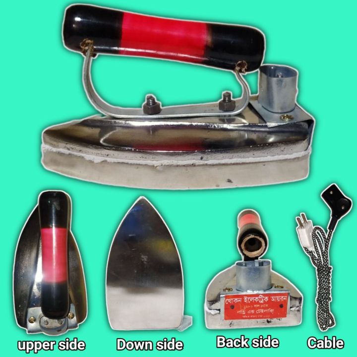 Khokon Electric tailor Manual Iron 750w with Power cable 1 pcs | Daraz ...