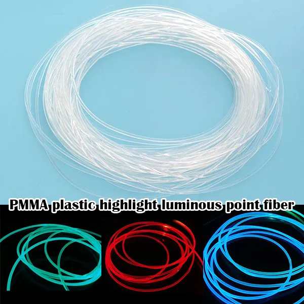 Long 1M PMMA Side Glow Optic Fiber Cable 1.5mm/2mm/3mm Diameter for Car ...