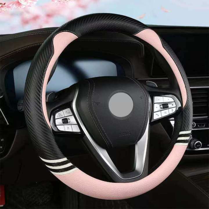 PU leather car steering wheel cover cat pattern steering wheel cover 38 ...