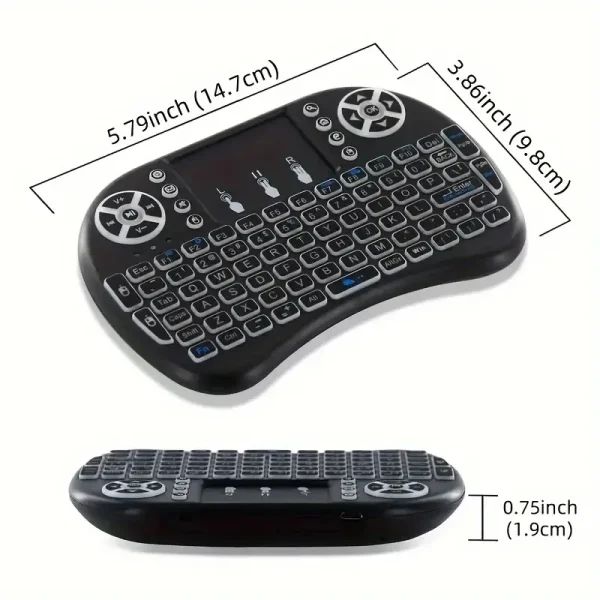 I8 2.4g Mini Wireless Keyboard With Touchpad | 7-color Backlight ,plug ...
