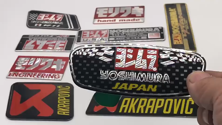 Musion Akrapovic Sticker Decals Exhaust Pipe Sticker Heat Resistant 3D ...