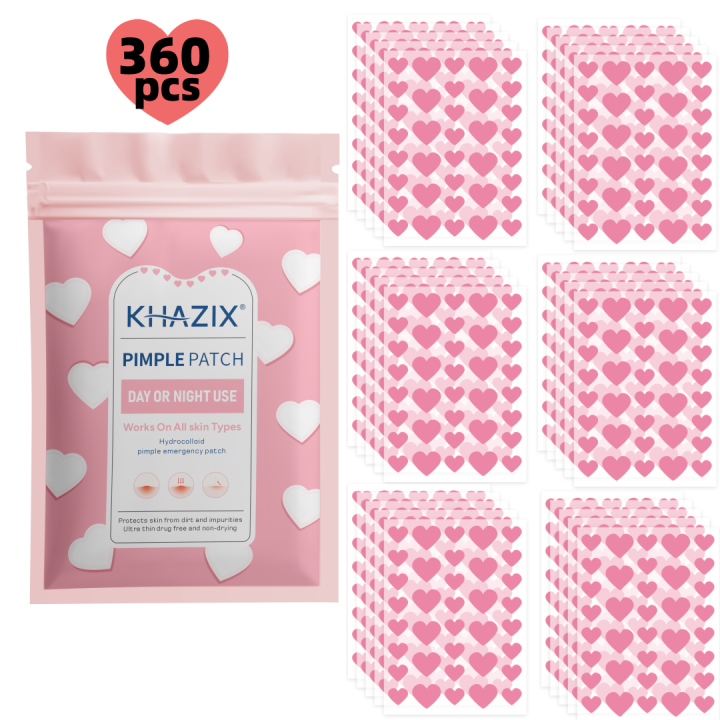 360pcs Pink Heart Star Acne Patches Waterproof Breathable For Covering ...